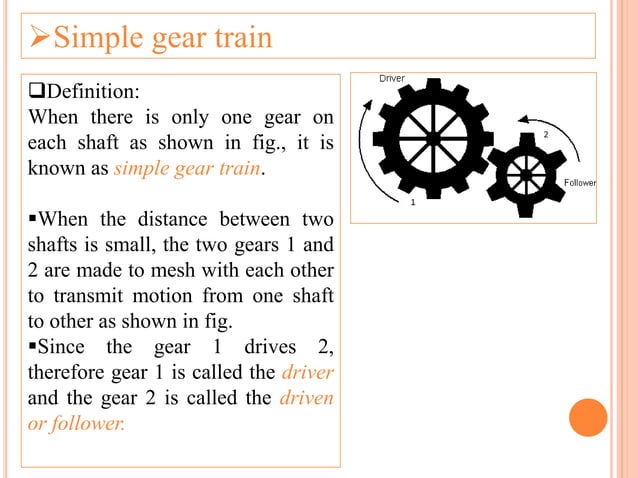 Gear trains by k.santhosh | PPT | Physics | Science