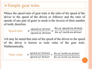 Gear trains by k.santhosh | PPT | Physics | Science