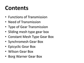 Gear transmission system | PPTX