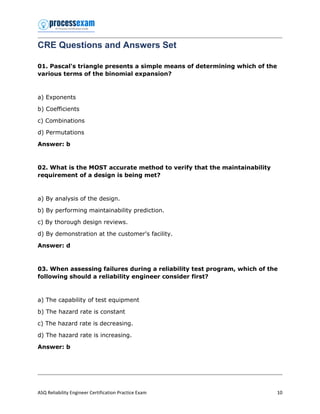 Gear up Your Career with ASQ Certified Reliability Engineer (CRE ...