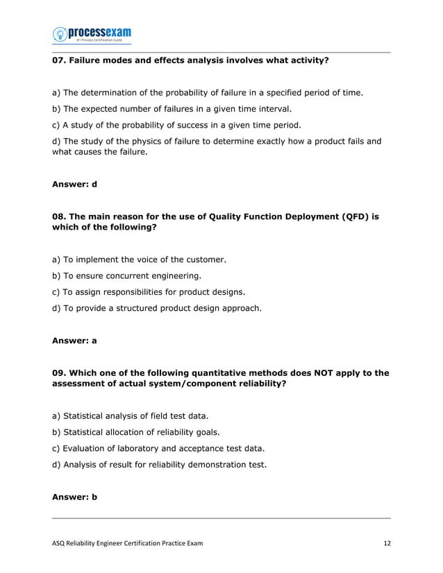 Gear up Your Career with ASQ Certified Reliability Engineer (CRE ...