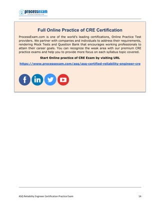 Gear up Your Career with ASQ Certified Reliability Engineer (CRE ...