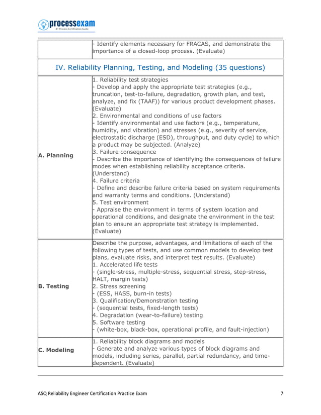 Gear up Your Career with ASQ Certified Reliability Engineer (CRE ...