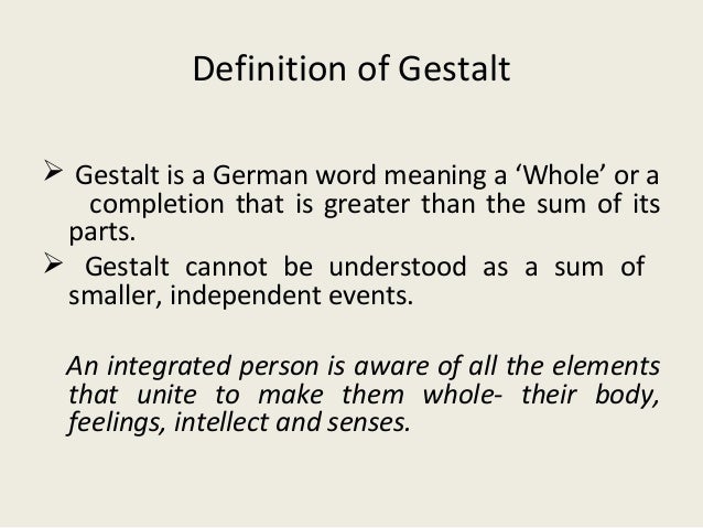 Gestalt Meaning