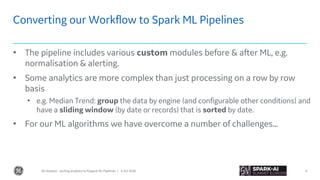 Ge aviation spark application experience porting analytics into py spark ml pipelines | PPT