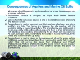 Bioremediation of Aquifers and Marine Oil Spills | PPTX