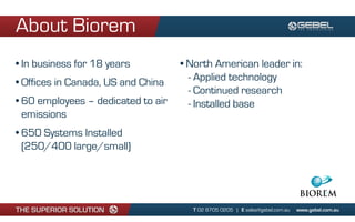 GEBEL & BIOREM BTF & BF BIOLOGICAL ODOUR MANAGEMENT | PDF