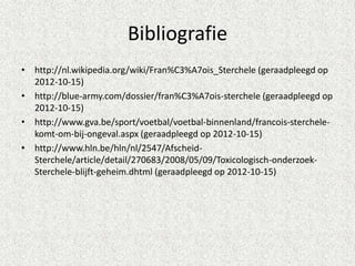 Gebeurtenis Francois Sterchele | PPTX