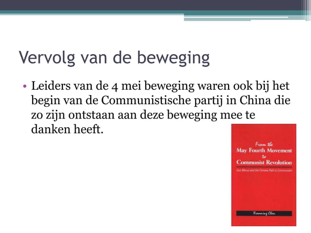 De 4 mei-beweging | PPT