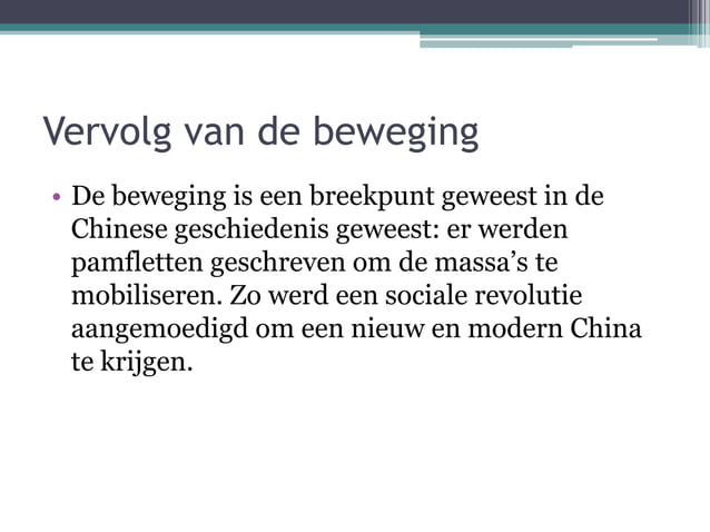 De 4 mei-beweging | PPT