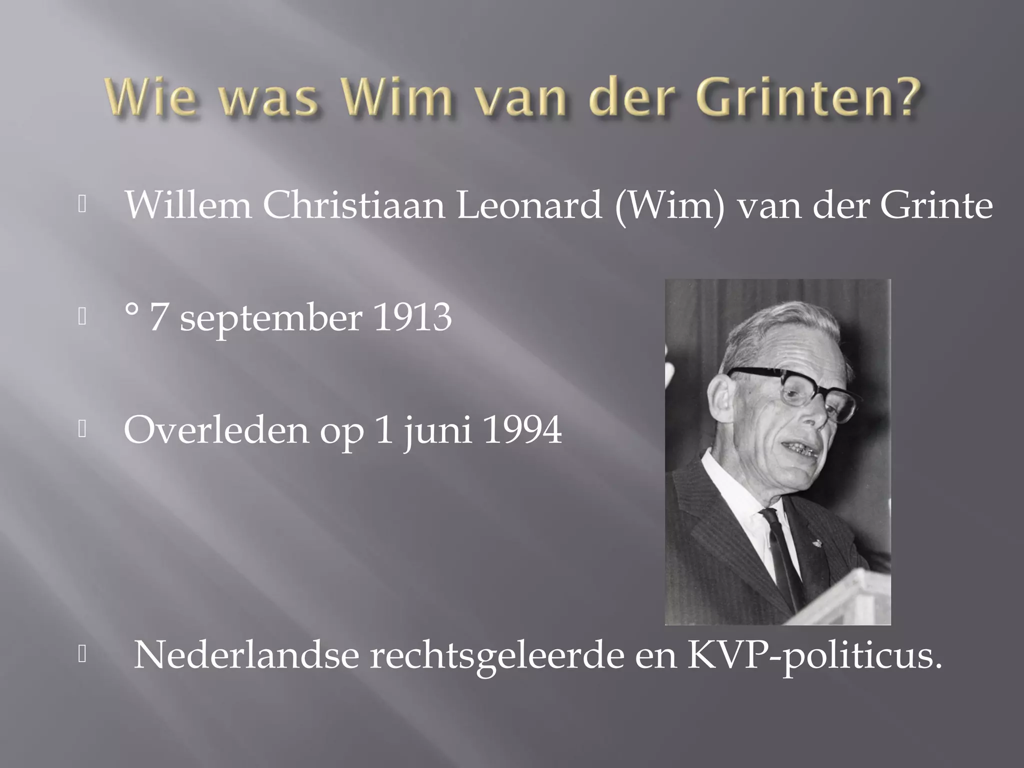 Wim van der Grinten | PPT