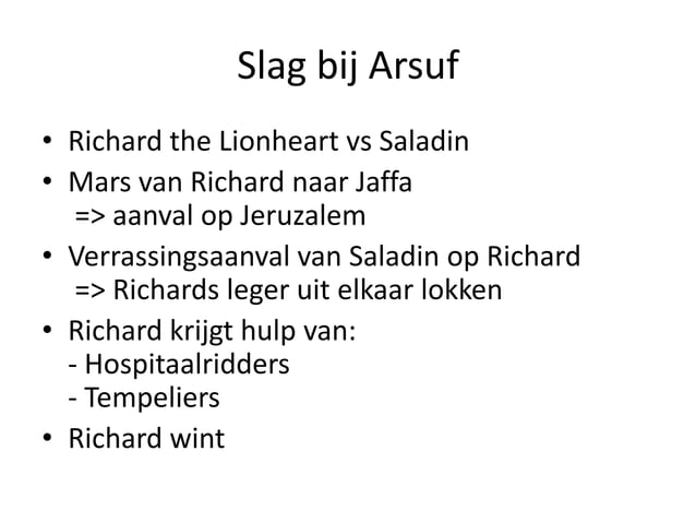 The battle of Arsuf | PPTX