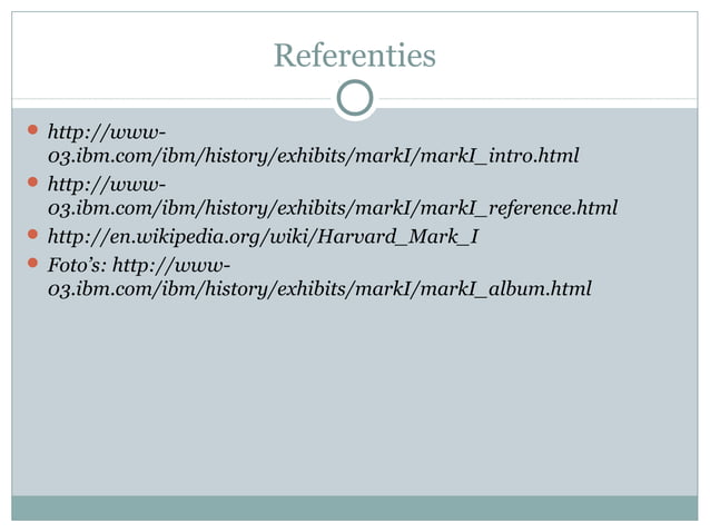 Harvard Mark I | PPT