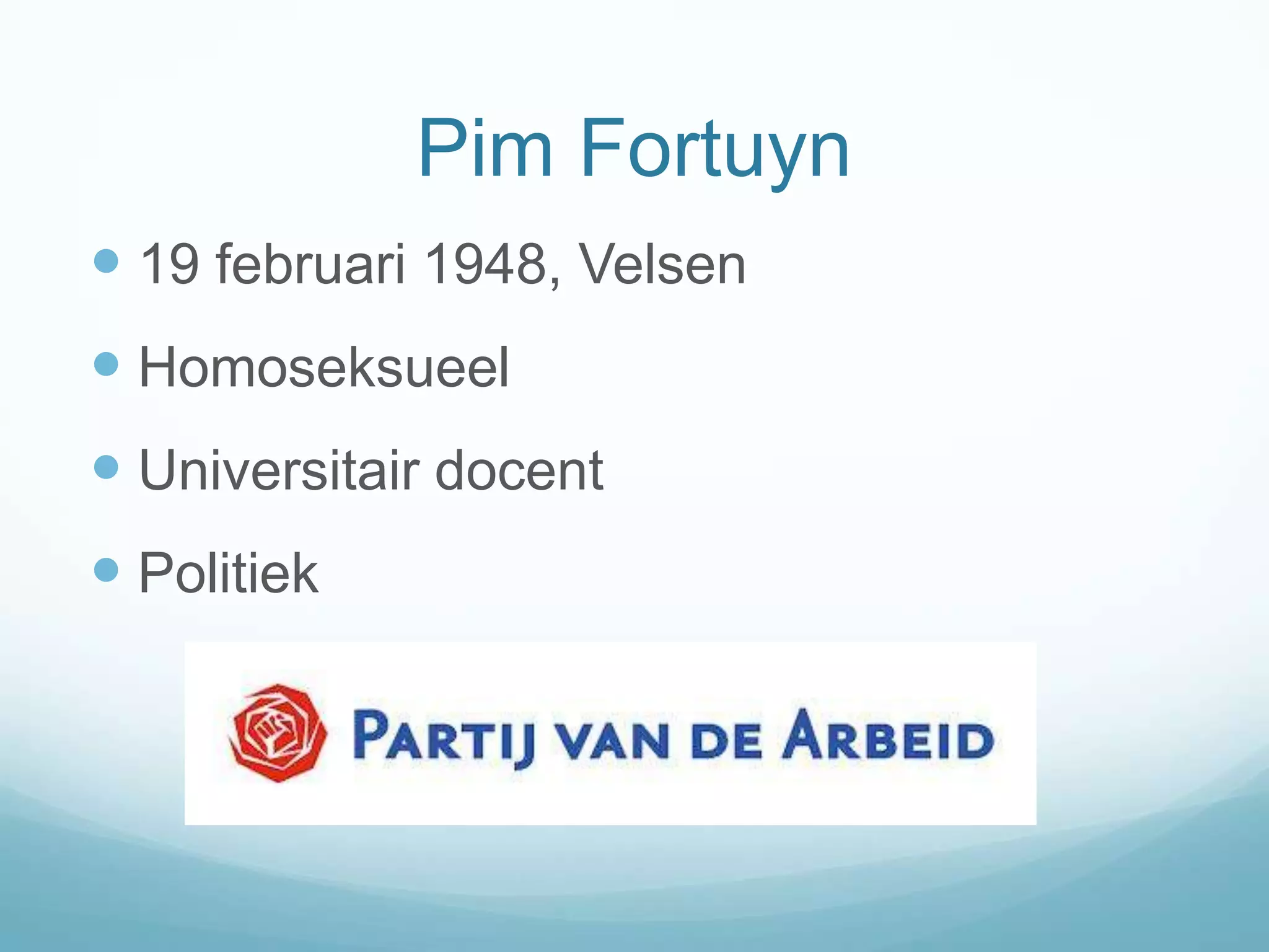 Pim Fortuyn | PPT | Free Download
