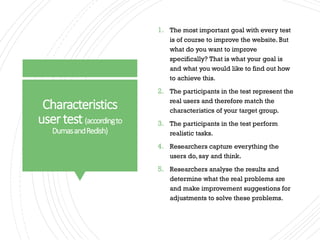 How to perform a user test? | PPT