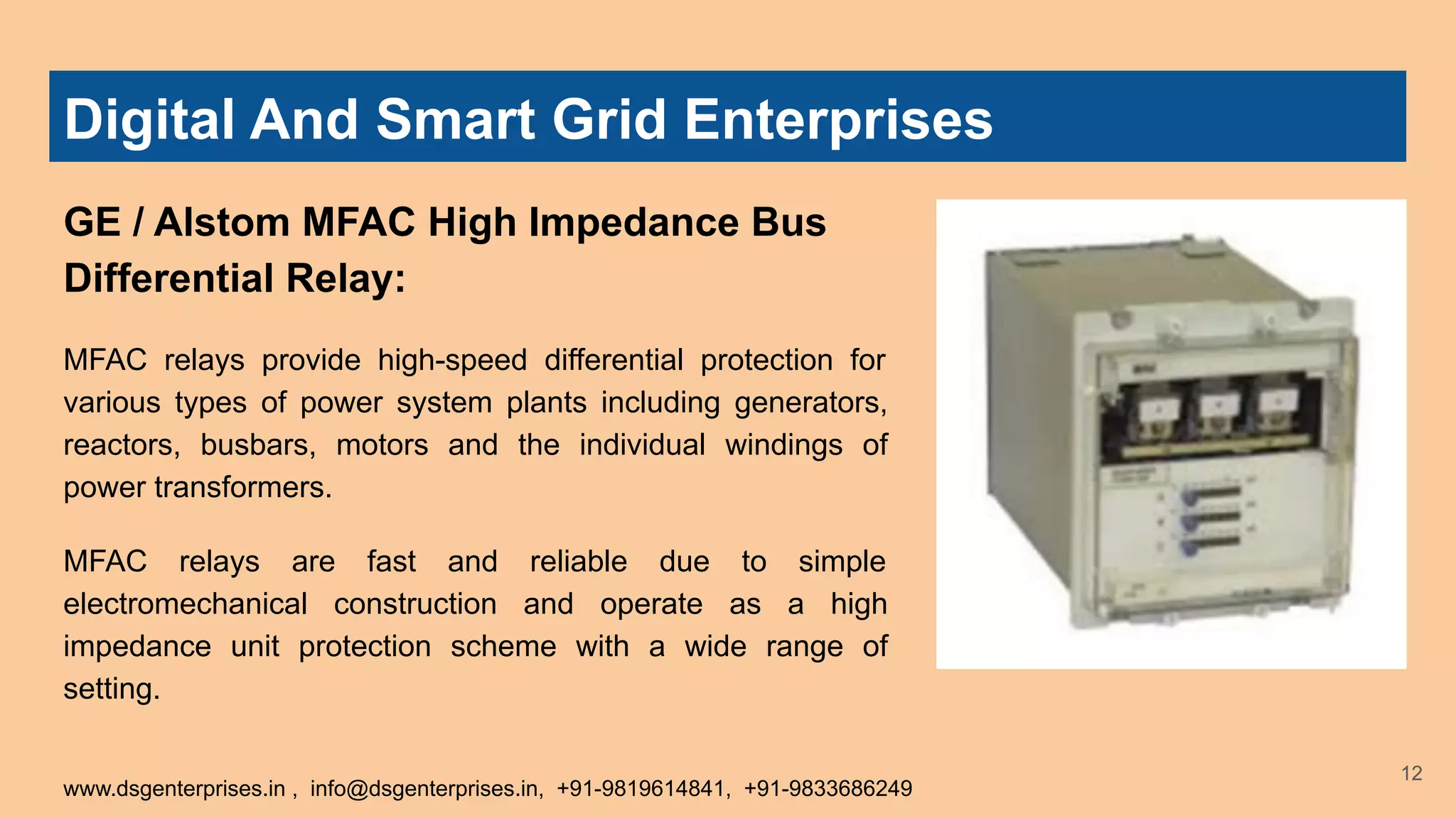 Ge busbar protection numerical relays | PDF