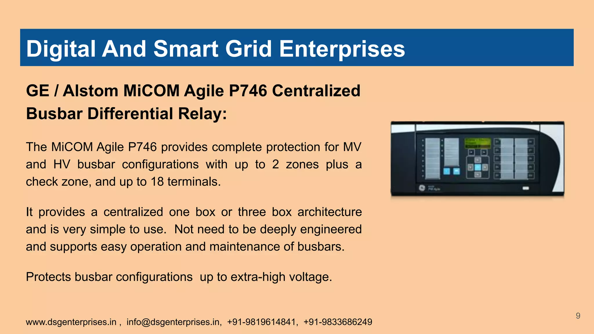 Ge busbar protection numerical relays | PDF