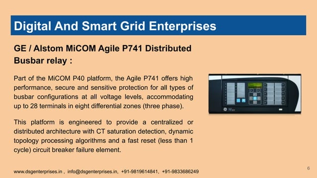 Ge busbar protection numerical relays | PDF