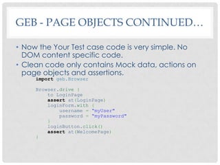 Geb with spock | PPT