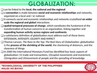 Globalization(Ideas, concepts and updates) presentation | PPT