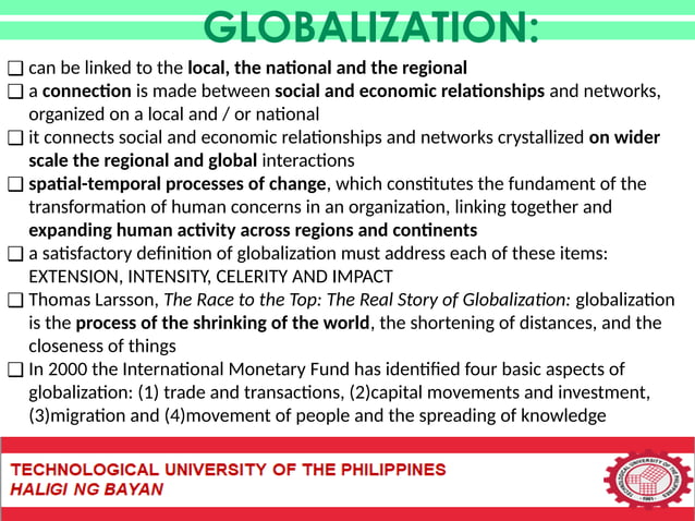 Globalization(Ideas, concepts and updates) presentation | PPT