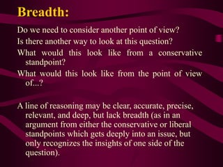 Dimensions of Critical thinking reasoning | PPT