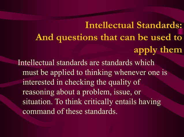 Dimensions of Critical thinking reasoning | PPT