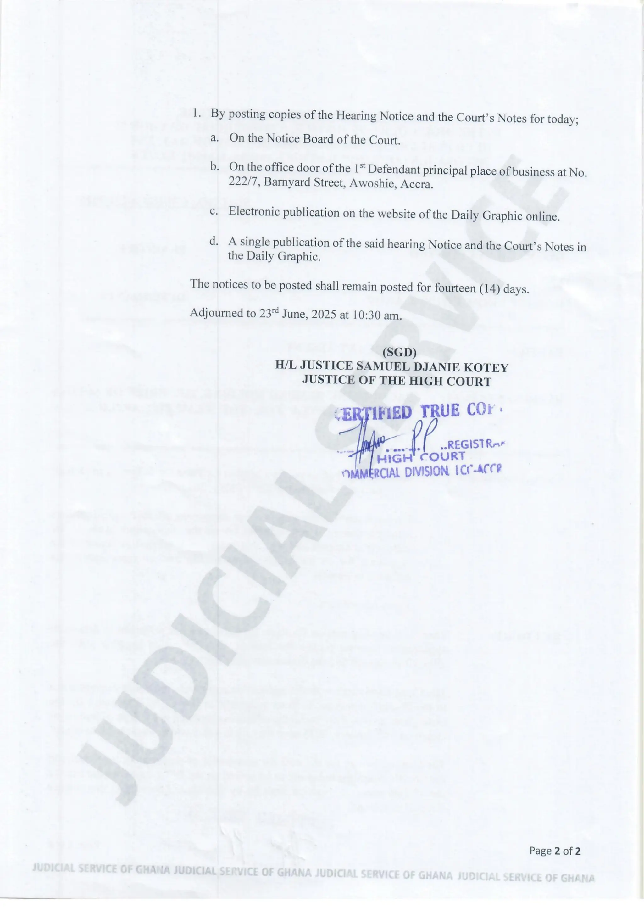 GECAD Ghana Limited versus Horace Ekow Ewusi and Nyame Tumi So Smart Ltd | PDF