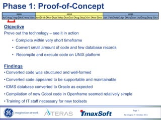 GE Capital Legacy Modernization and Mainframe Conversion | PDF