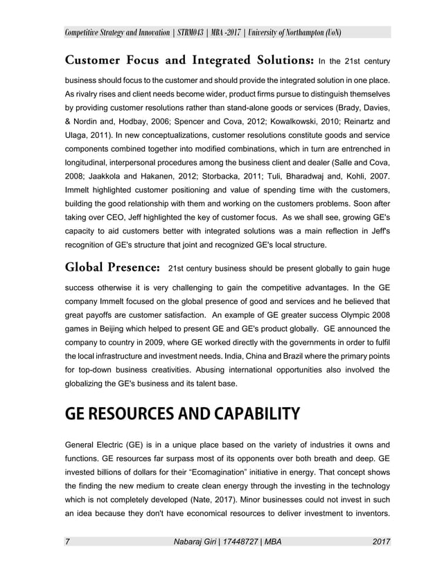 General Electric (GE) Case Study | PDF | Business Administration | Business