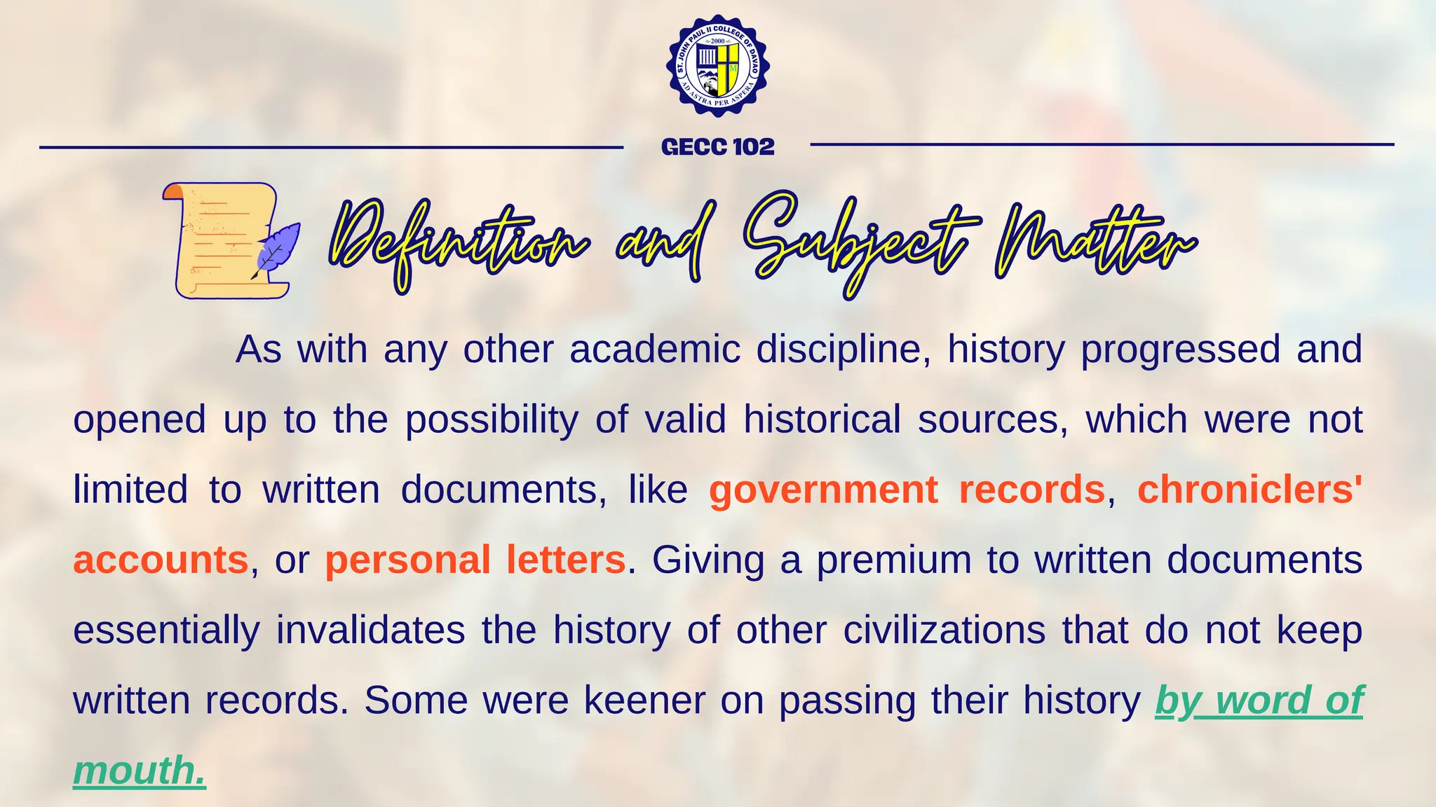 Introduction to History: Definition, Issues, Sources, and Methodology | PDF