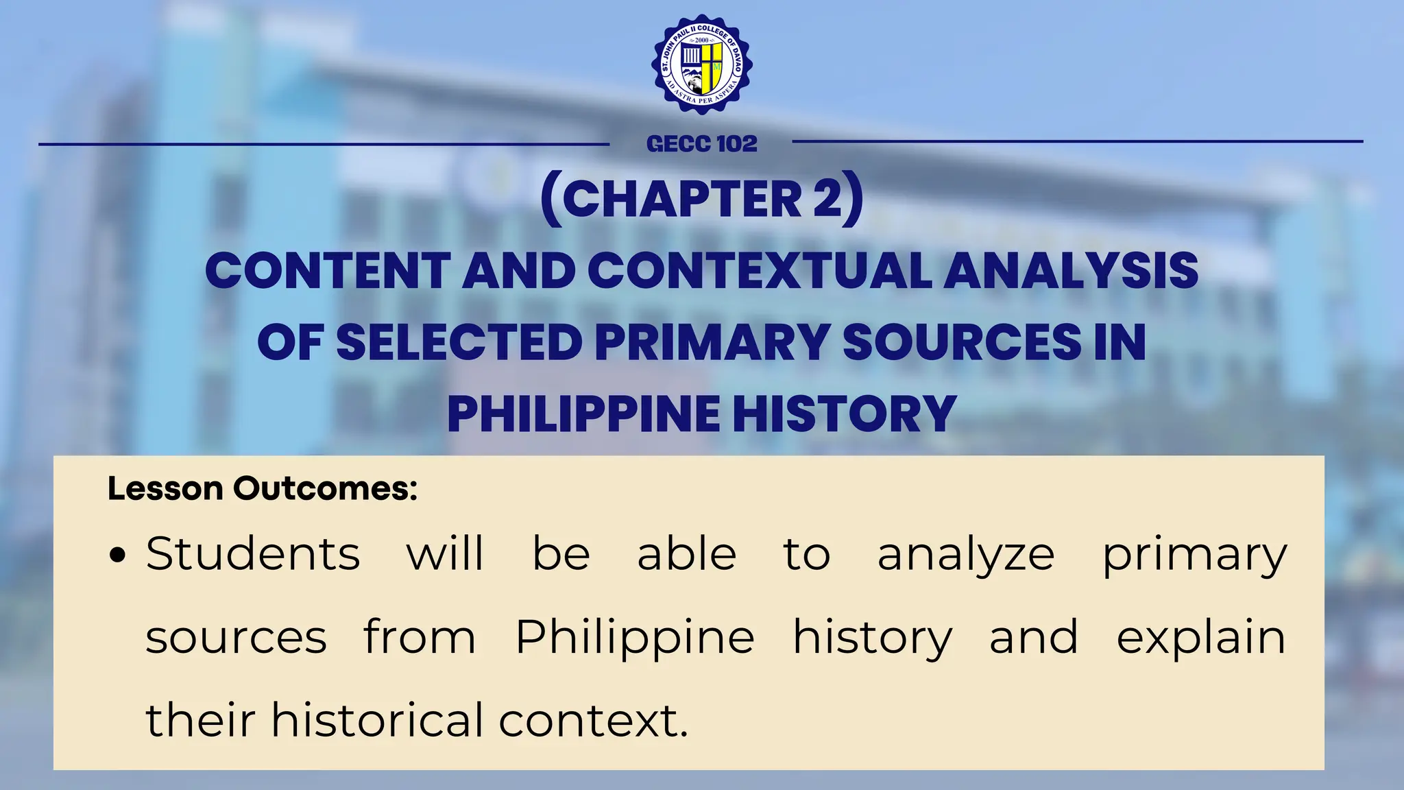 Content and Contextual Analysis of Selected Primary Sources in ...