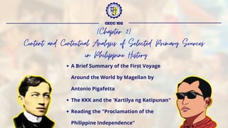 Content and Contextual Analysis of Selected Primary Sources in ...