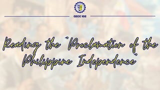 Reading the "Proclamation of the Philippine Independence" | PDF