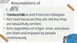 GECC 106 Lesson 1 Introduction and Assumption of Arts | PPTX