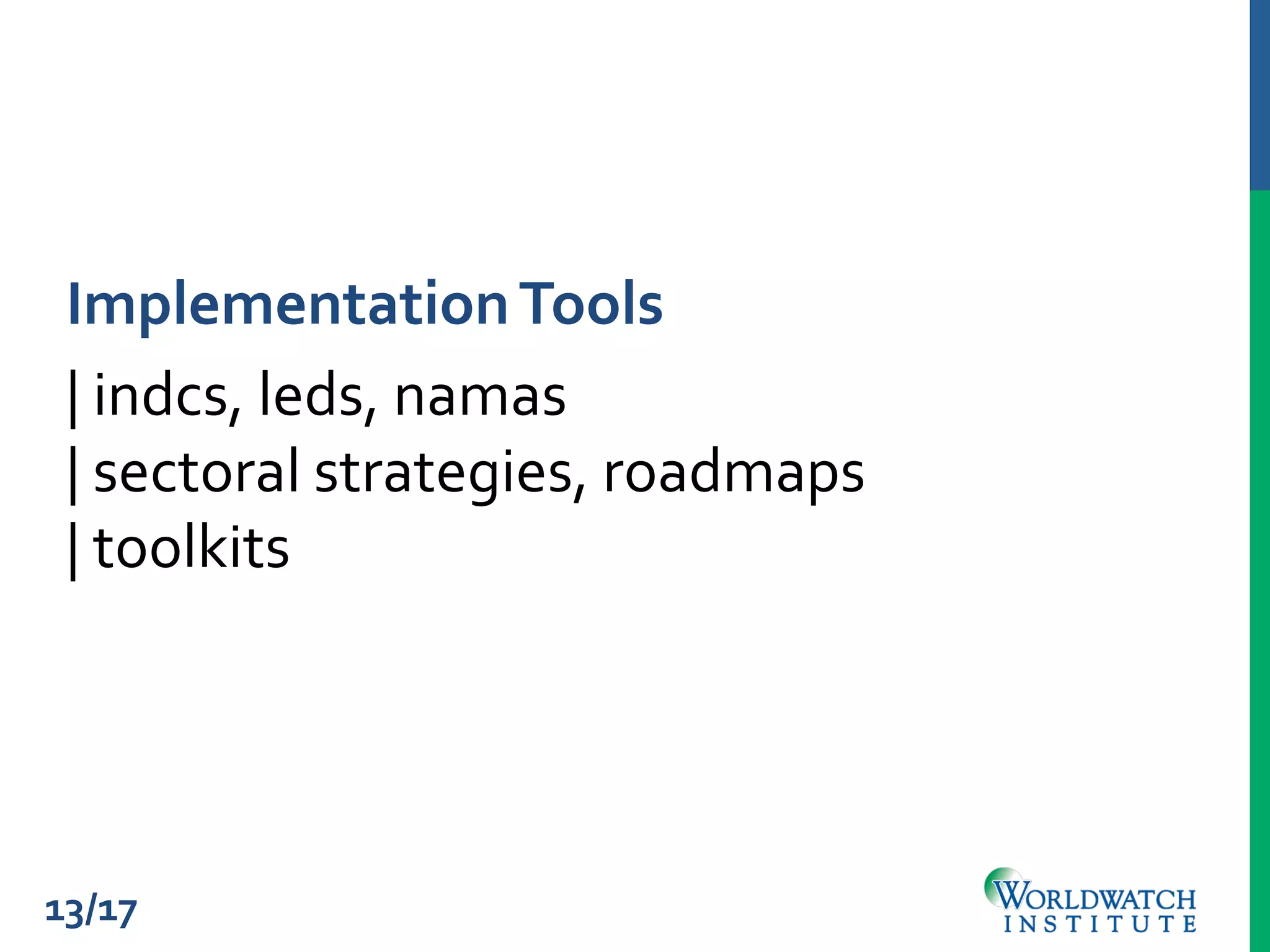 COP21, INDCs and Future Implementation Tools | PPT