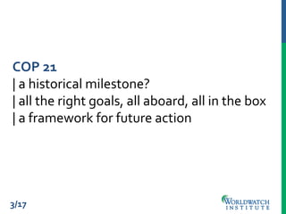 COP21, INDCs and Future Implementation Tools | PPT