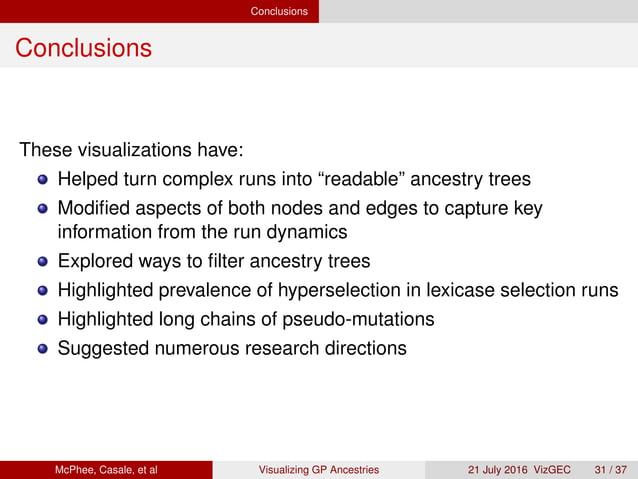 Visualizing Genetic Programming Ancestries | PDF