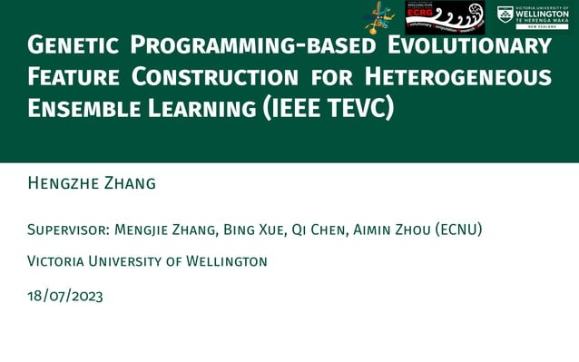 Genetic Programming-based Evolutionary Feature Construction for ... Genetic Programming-based Evolutionary Feature Construction for ...