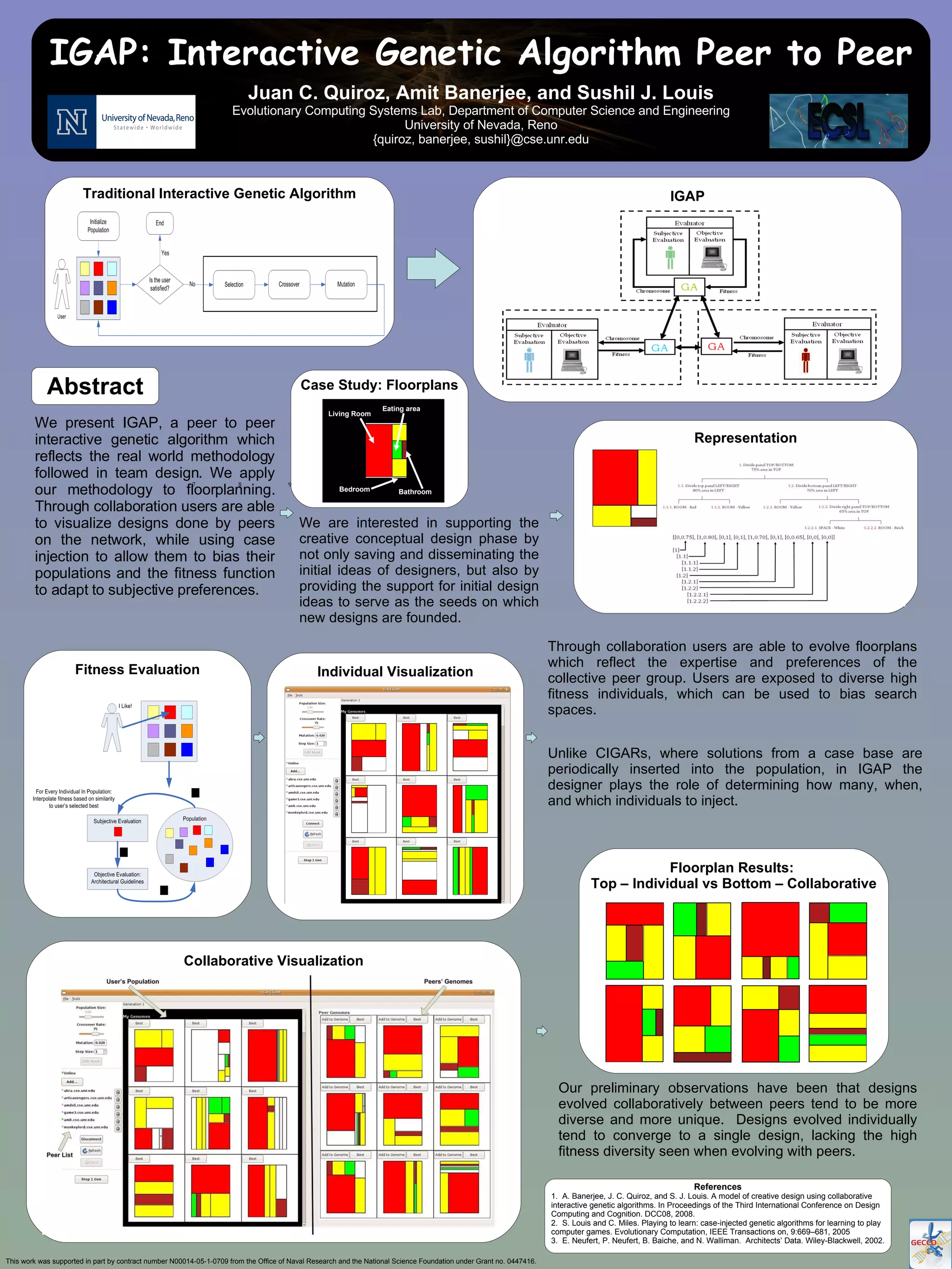 GECCO 08 Poster - IGAP: Interactive Genetic Algorithm Peer to Peer | PPT