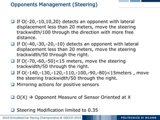 2010 Simulated Car Racing Championship @ GECCO-2010 | PDF