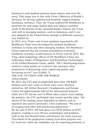 GE CHINA TECHNOLOGY CENTER EVOLVING ROLE IN GLOBAL INNOVATIONHa.docx