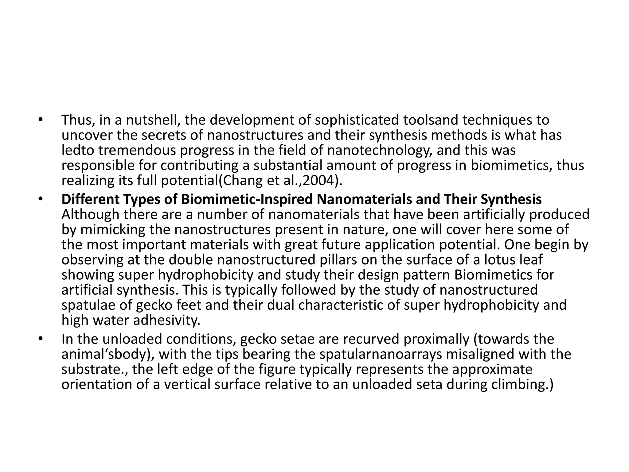 Gecko inspired nanomaterials | PPTX