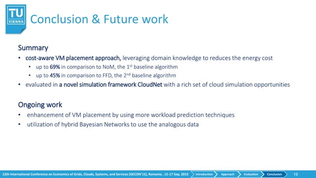 Cost-Aware Virtual Machine Placement across Distributed Data Centers using Bayesian Networks | PPTX