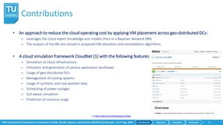 Cost-Aware Virtual Machine Placement across Distributed Data Centers using Bayesian Networks | PPTX