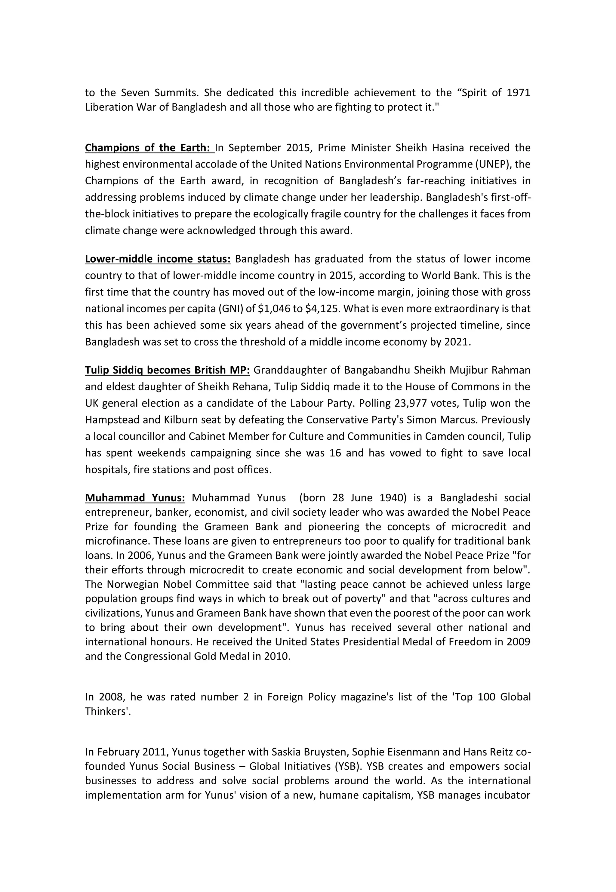 Development & Bangladesh : Achievements & Failures | PDF