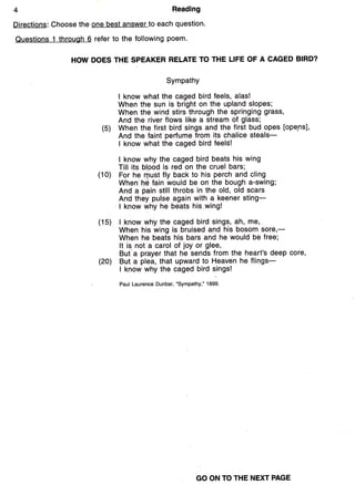 GED, Language Arts, Reading | PDF