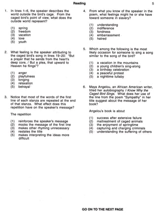 GED, Language Arts, Reading | PDF