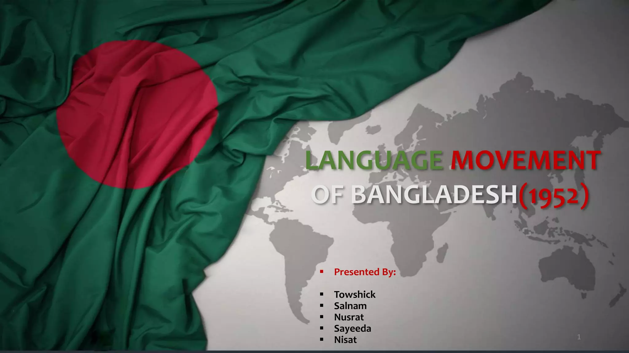 Language Movement of Bangladesh in 1952 | PPTX