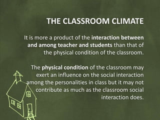 THE CLASSROOM CLIMATE | PPTX
